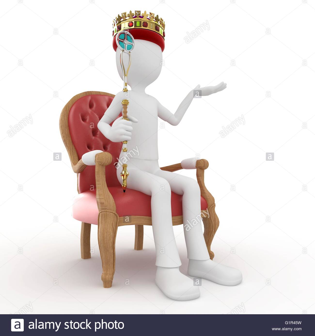 Man King Sitting On Chair Stock Photos & Man King Sitting On Chair ...