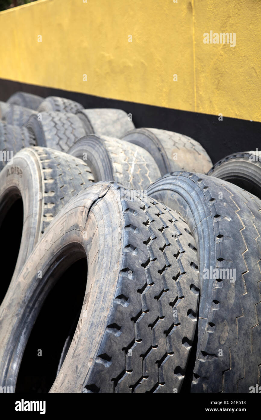 Large rubber tyre hi-res stock photography and images - Alamy