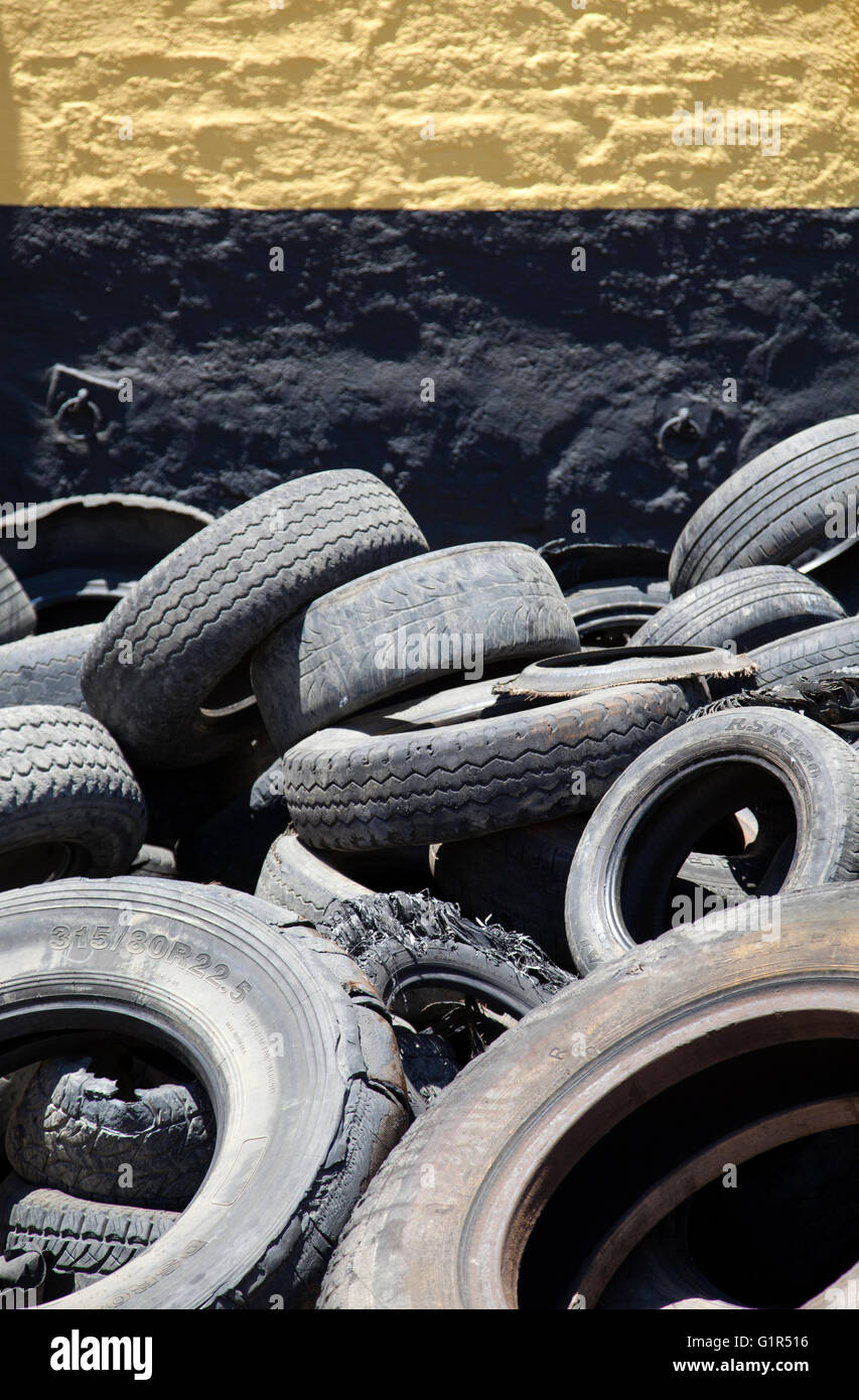 Broken tyres wheels hi-res stock photography and images - Alamy