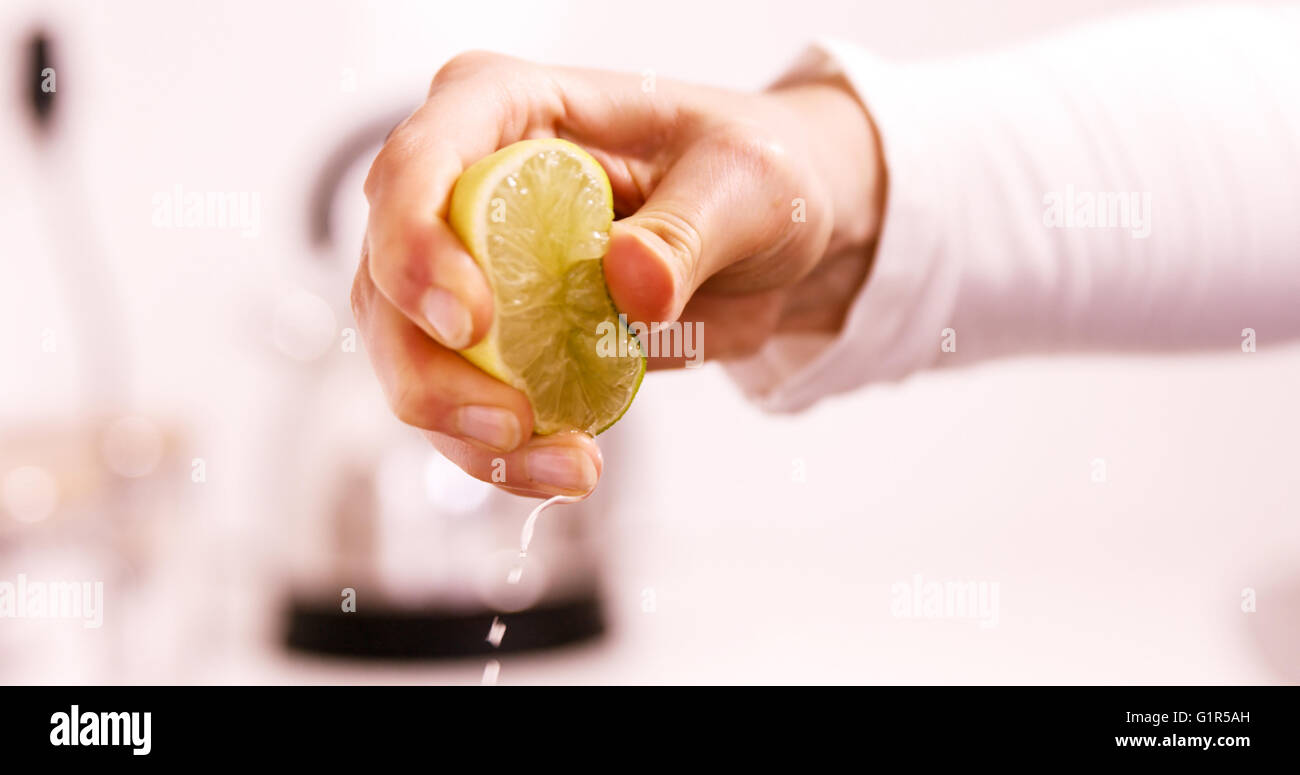 Woman Squeeze Lemon Hand High Resolution Stock Photography and Images ...