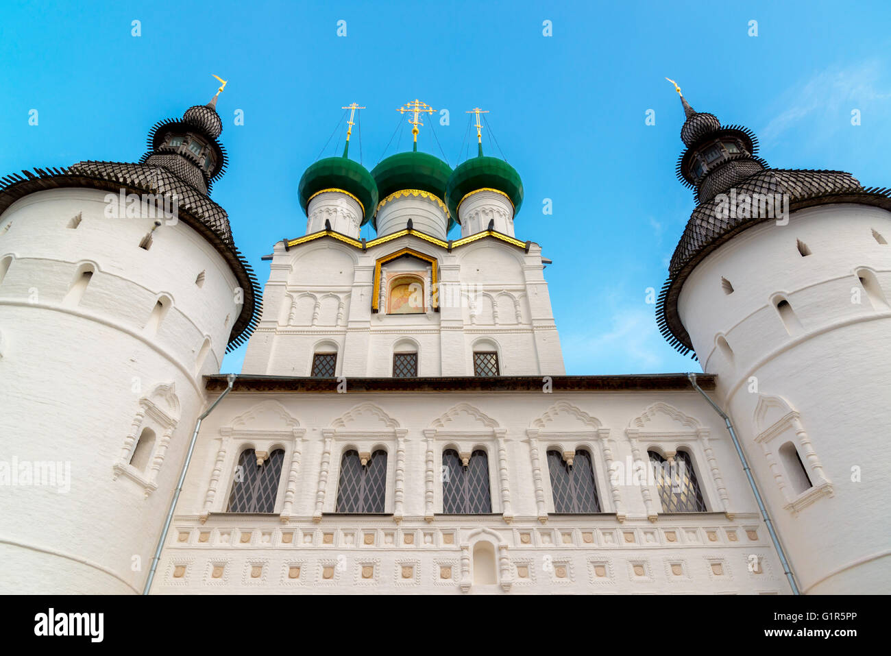 Rostov Veliky, Russia - Domes of churches in Kremlin Stock Photo - Alamy