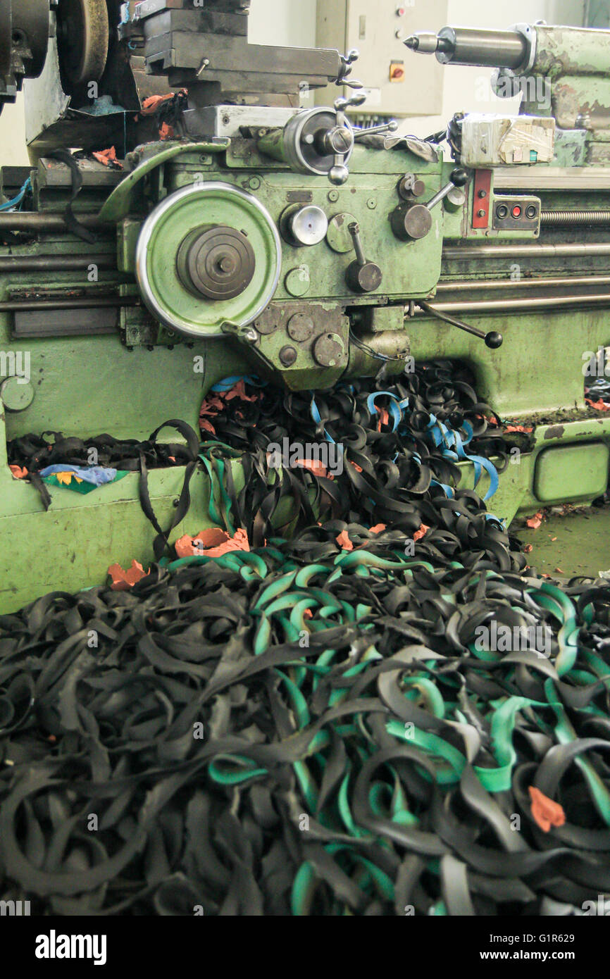 Waste Material from Lathe Machine Stock Photo - Alamy