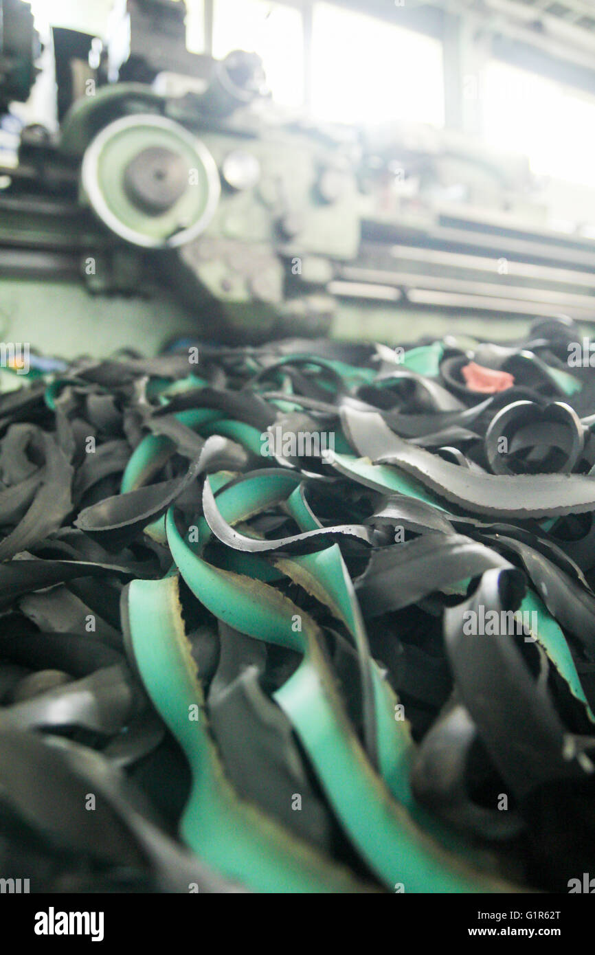 Waste Material from Lathe Machine Stock Photo - Alamy