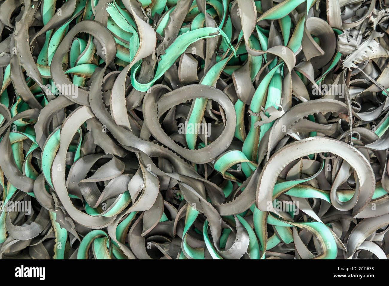 Waste Material from Lathe Machine Stock Photo - Alamy