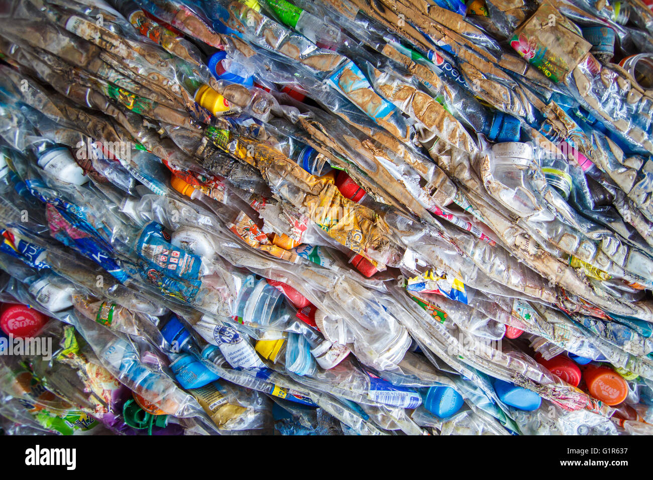 Stack of plastic bottles for recycling Stock Photo - Alamy