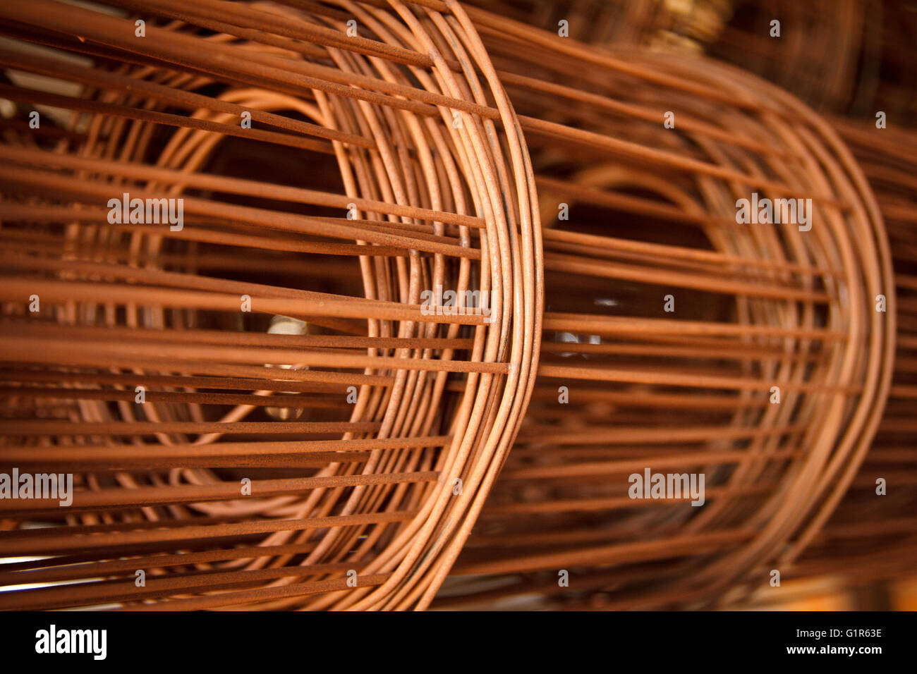 Pile of steel wire rod Stock Photo - Alamy