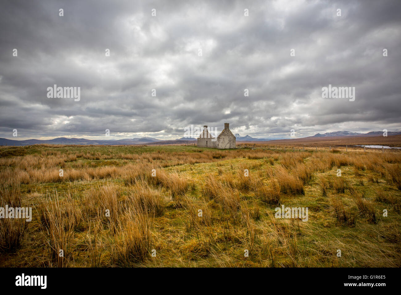 Moine House in the middle of a Scottish moor Stock Photo - Alamy