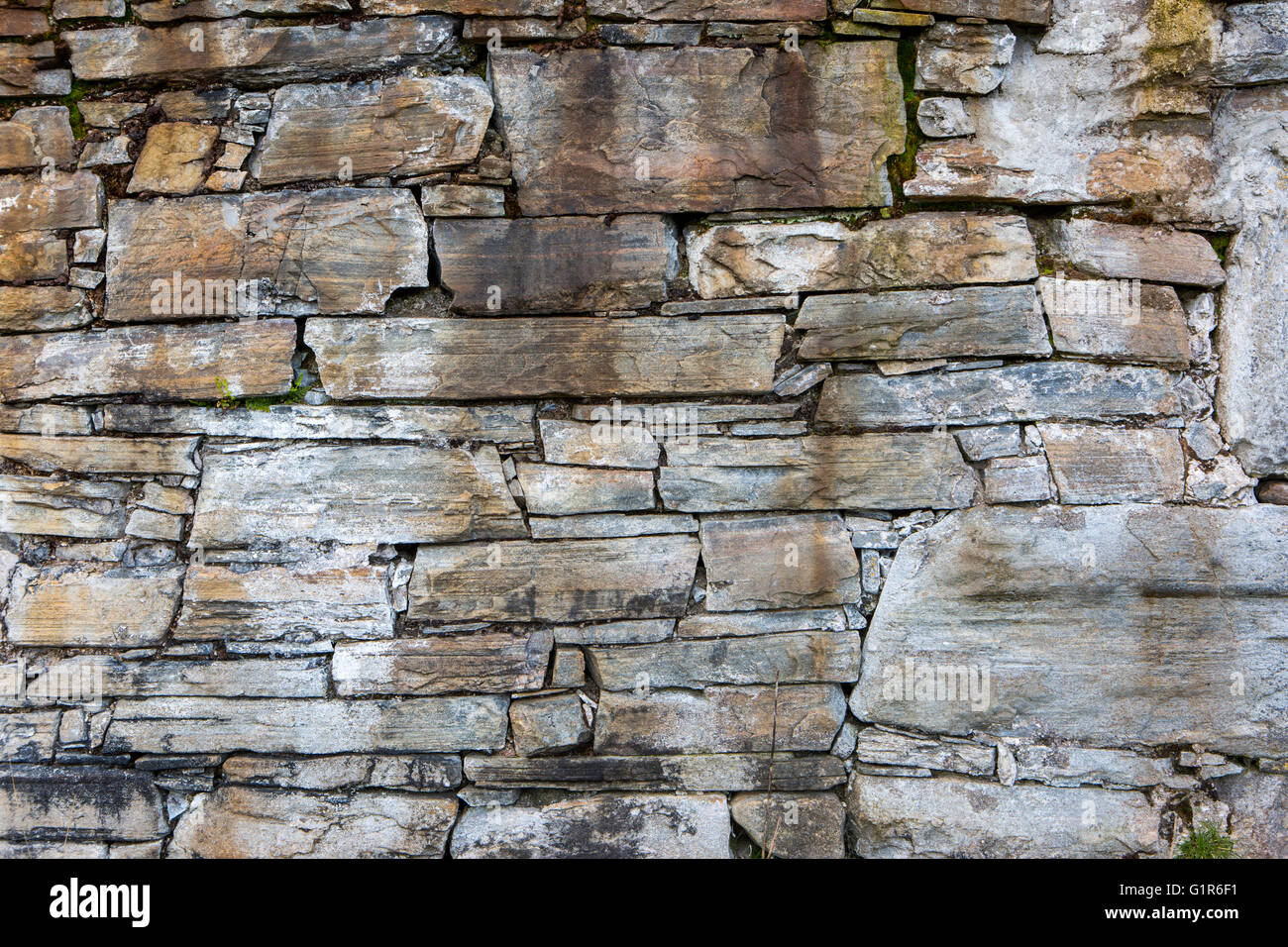 Section of a stone wall Stock Photo - Alamy