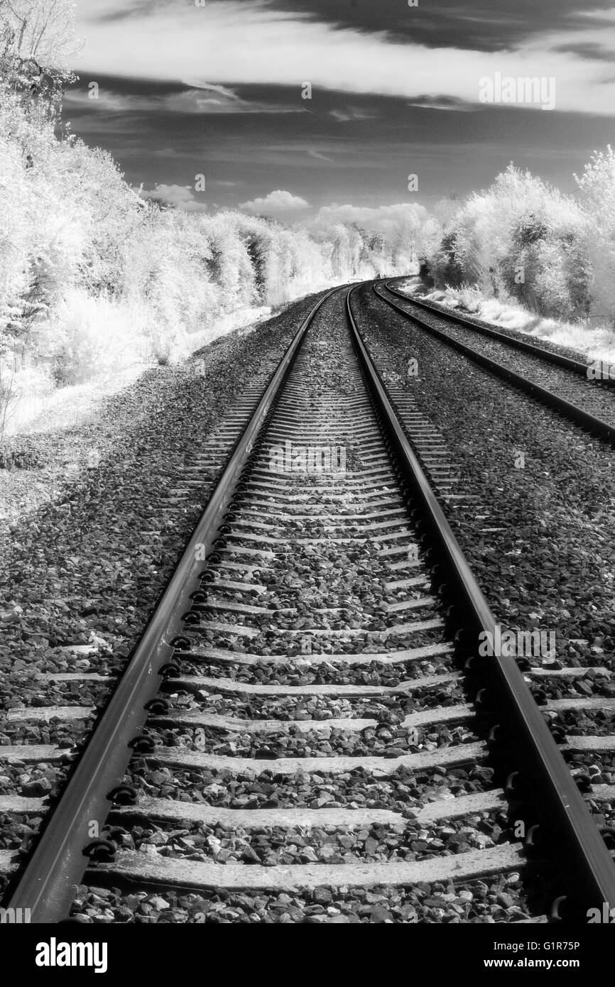Strange rail track Black and White Stock Photos & Images - Alamy