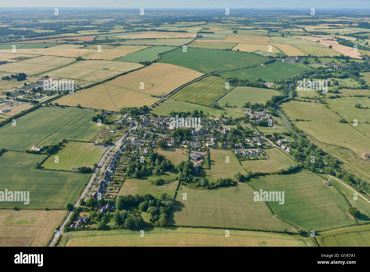 An aerial view of Upper Heyford village and surrounding Oxfordshire ...