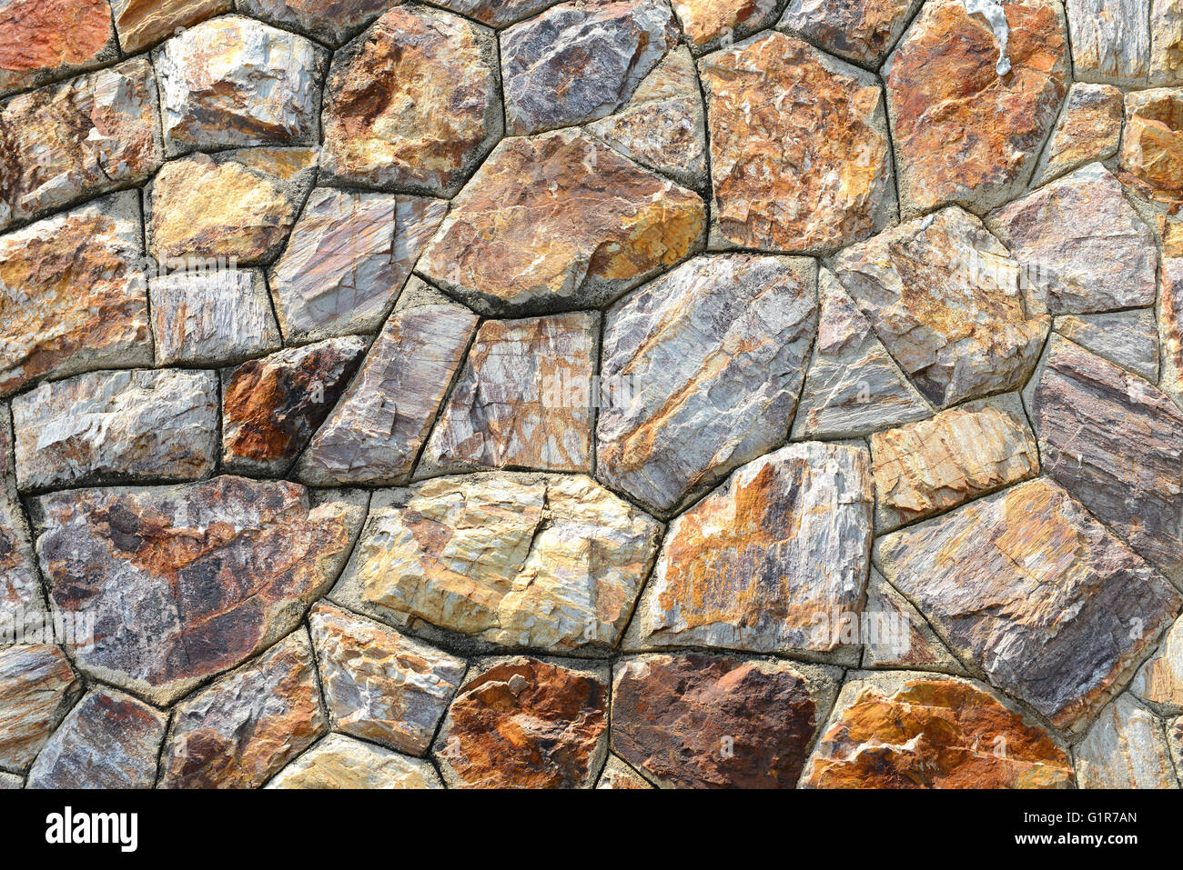 Brown stone wall texture and background Stock Photo - Alamy