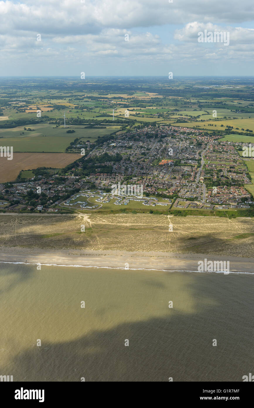 An aerial view of the Suffolk village of Kessingland Stock Photo - Alamy