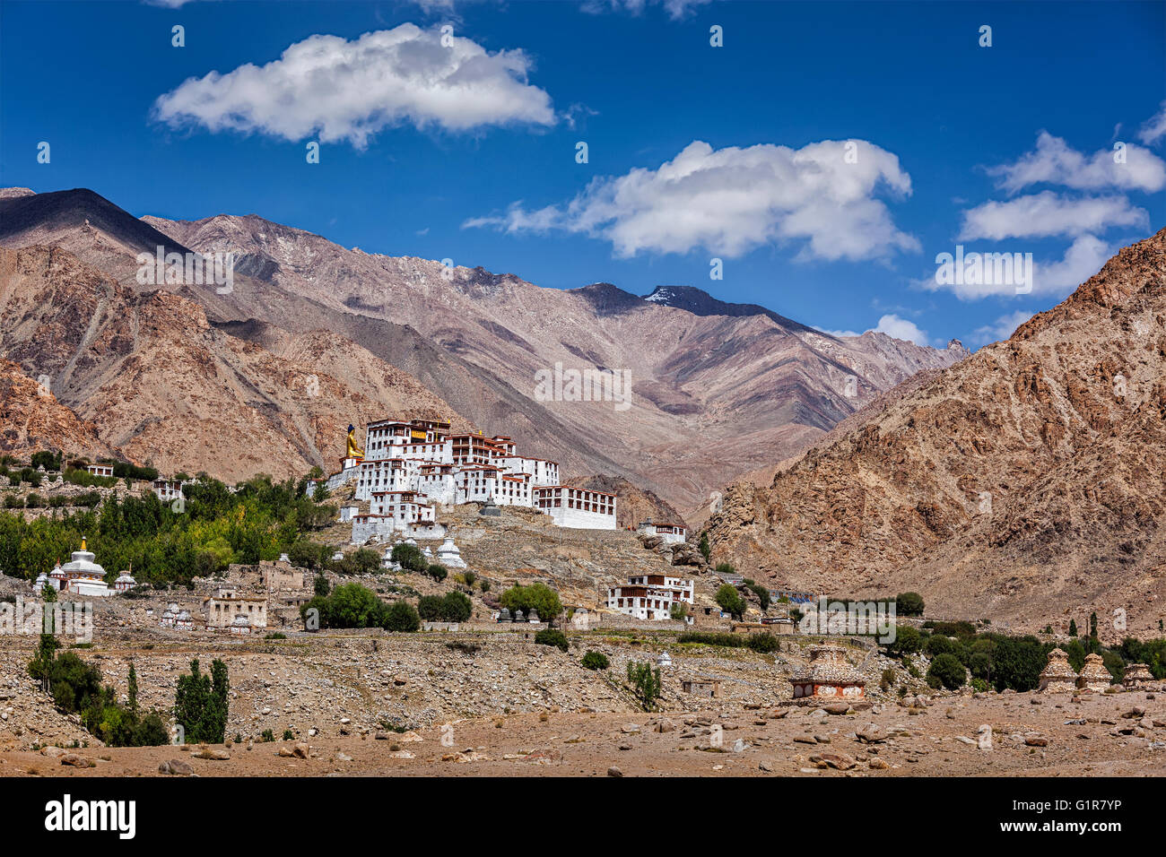 Likir Gompa Tibetan Buddhist monastery in Himalayas Stock Photo - Alamy