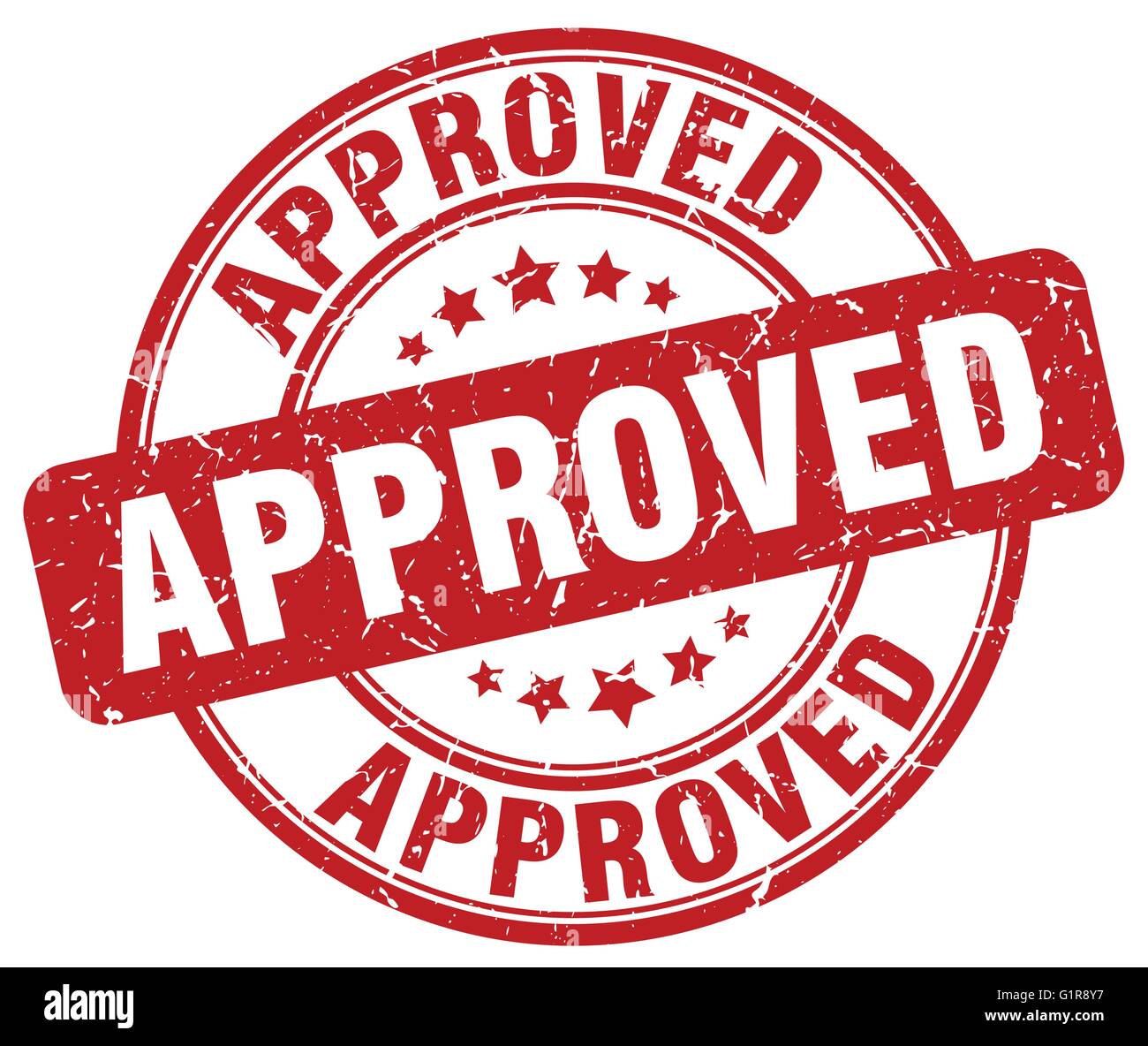 approved red grunge round vintage rubber stamp Stock Vector Image & Art - Alamy