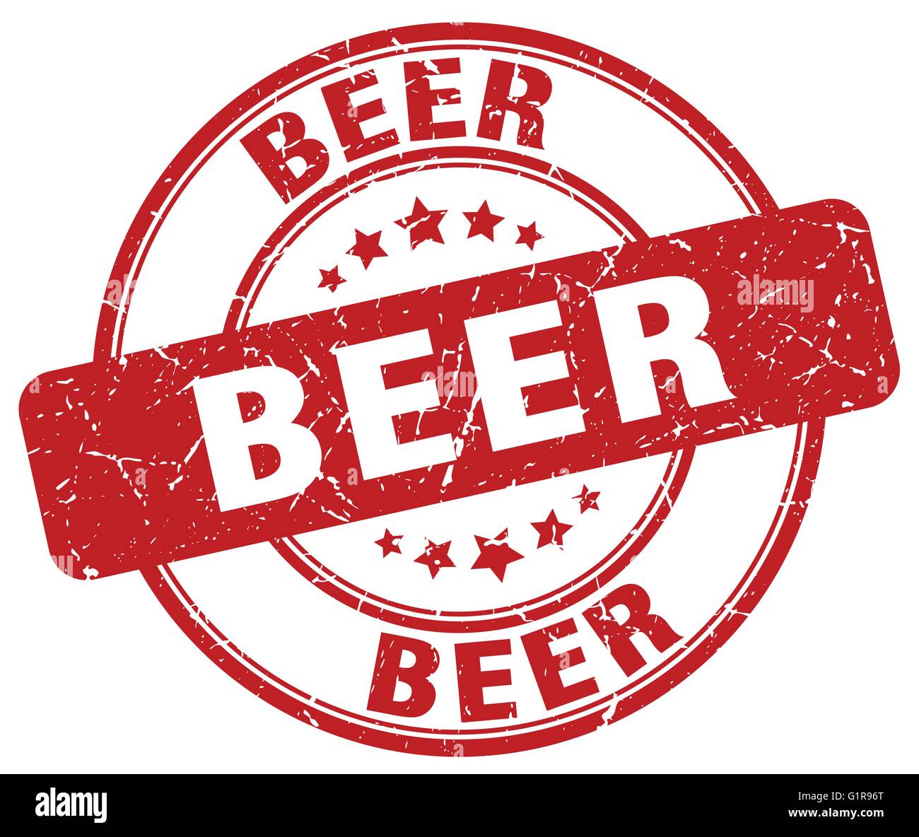 beer red grunge round vintage rubber stamp Stock Vector Image & Art - Alamy