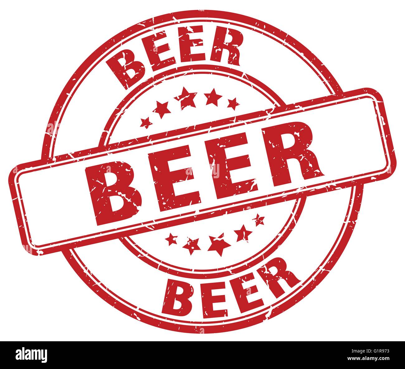beer red grunge round vintage rubber stamp Stock Vector Image & Art - Alamy