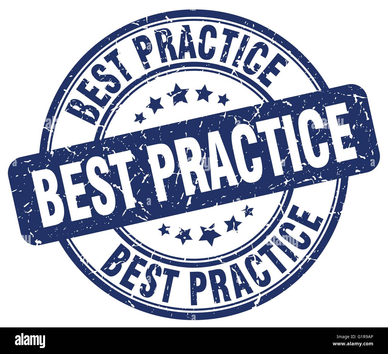 best practice blue grunge round vintage rubber stamp Stock Vector Image ...