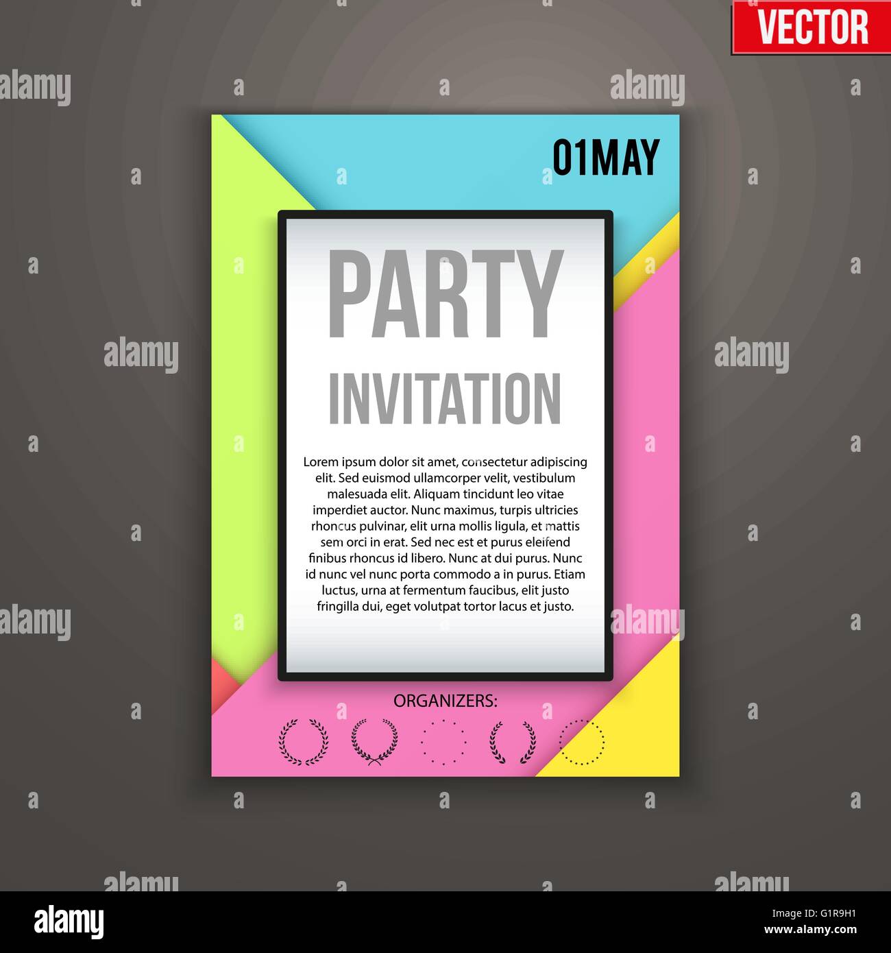 Design of template Invitation flyer or presentation Stock Vector Image ...