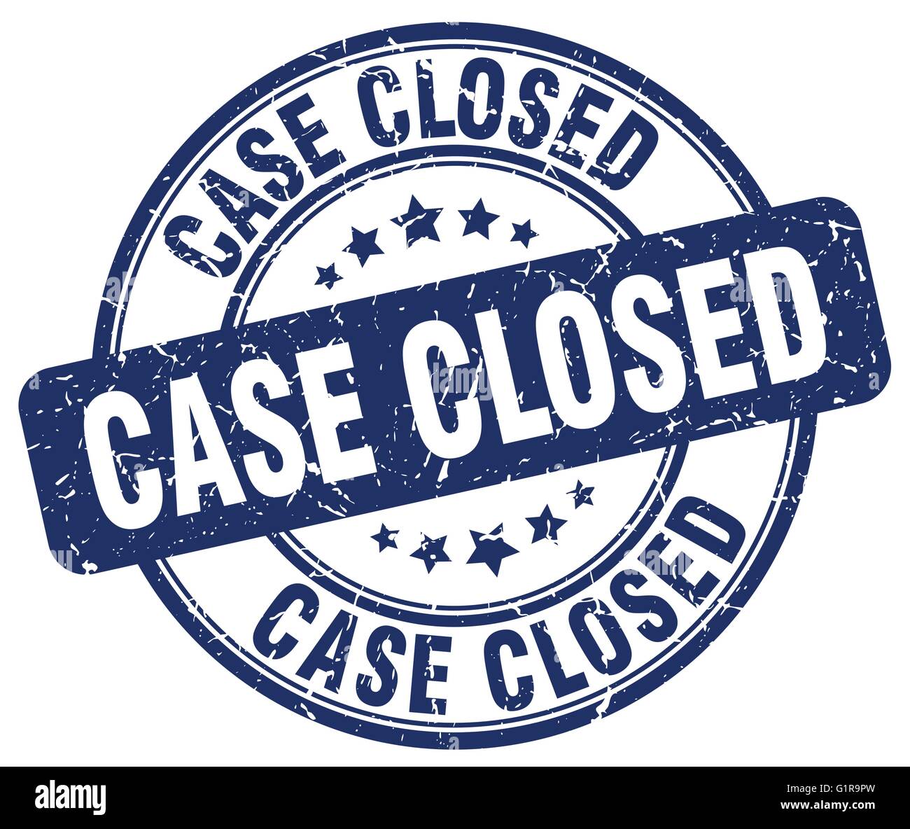 case closed blue grunge round vintage rubber stamp Stock Vector Image ...