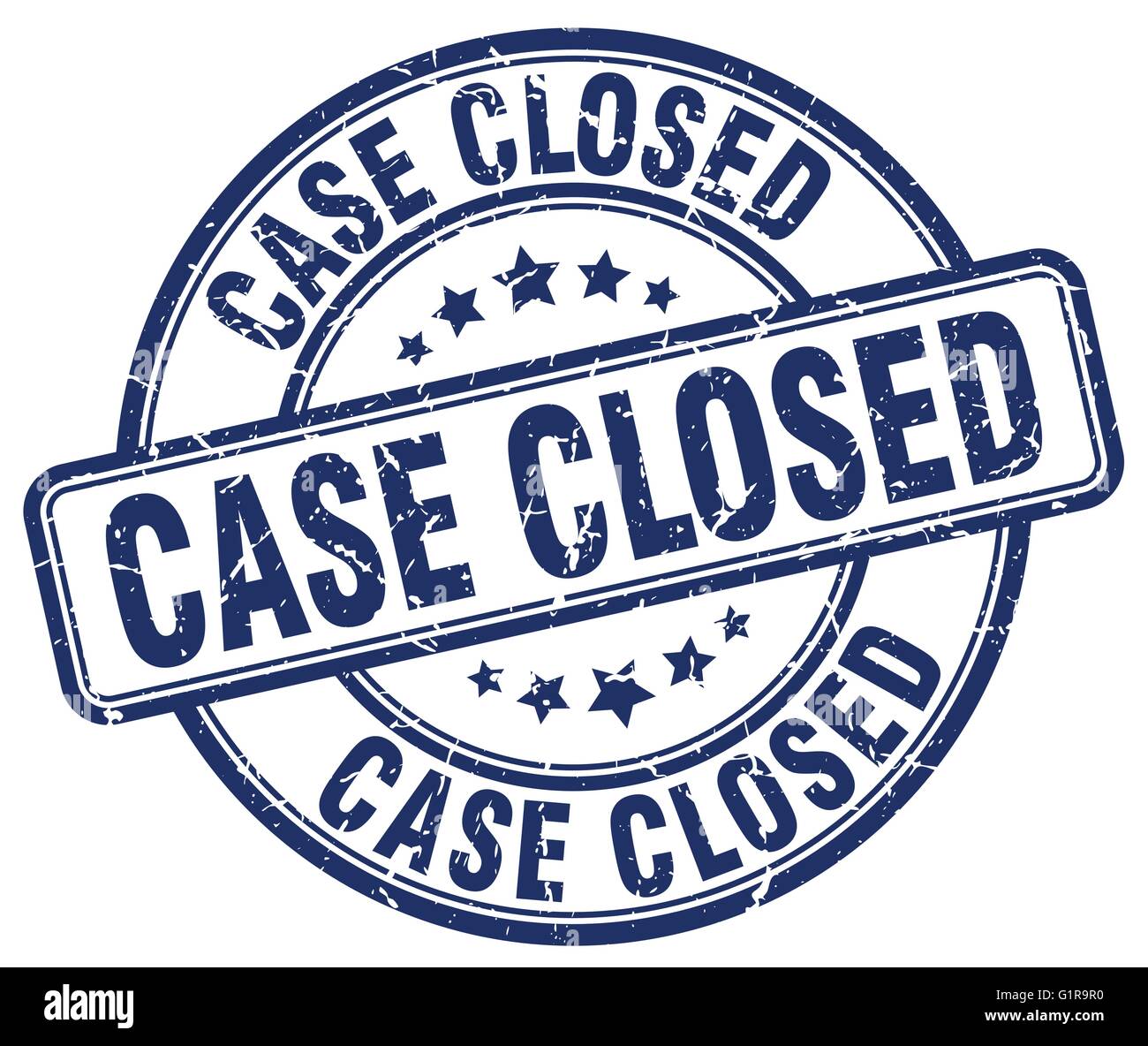case closed blue grunge round vintage rubber stamp Stock Vector Image ...
