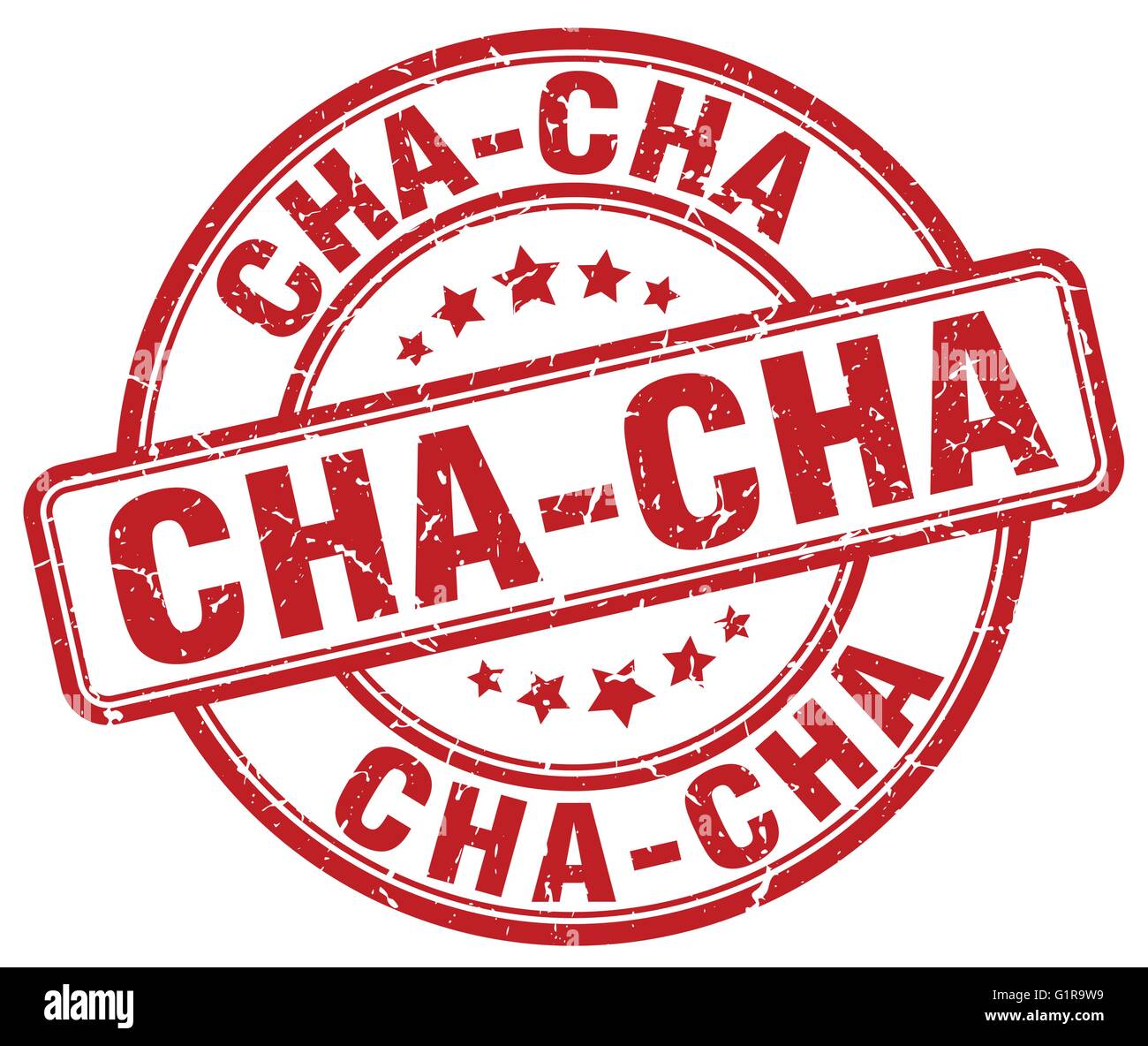 cha-cha red grunge round vintage rubber stamp Stock Vector Image & Art ...