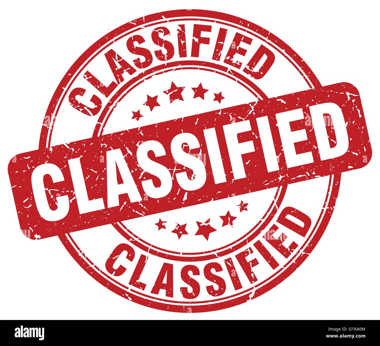 classified red grunge round vintage rubber stamp Stock Vector Image & Art - Alamy