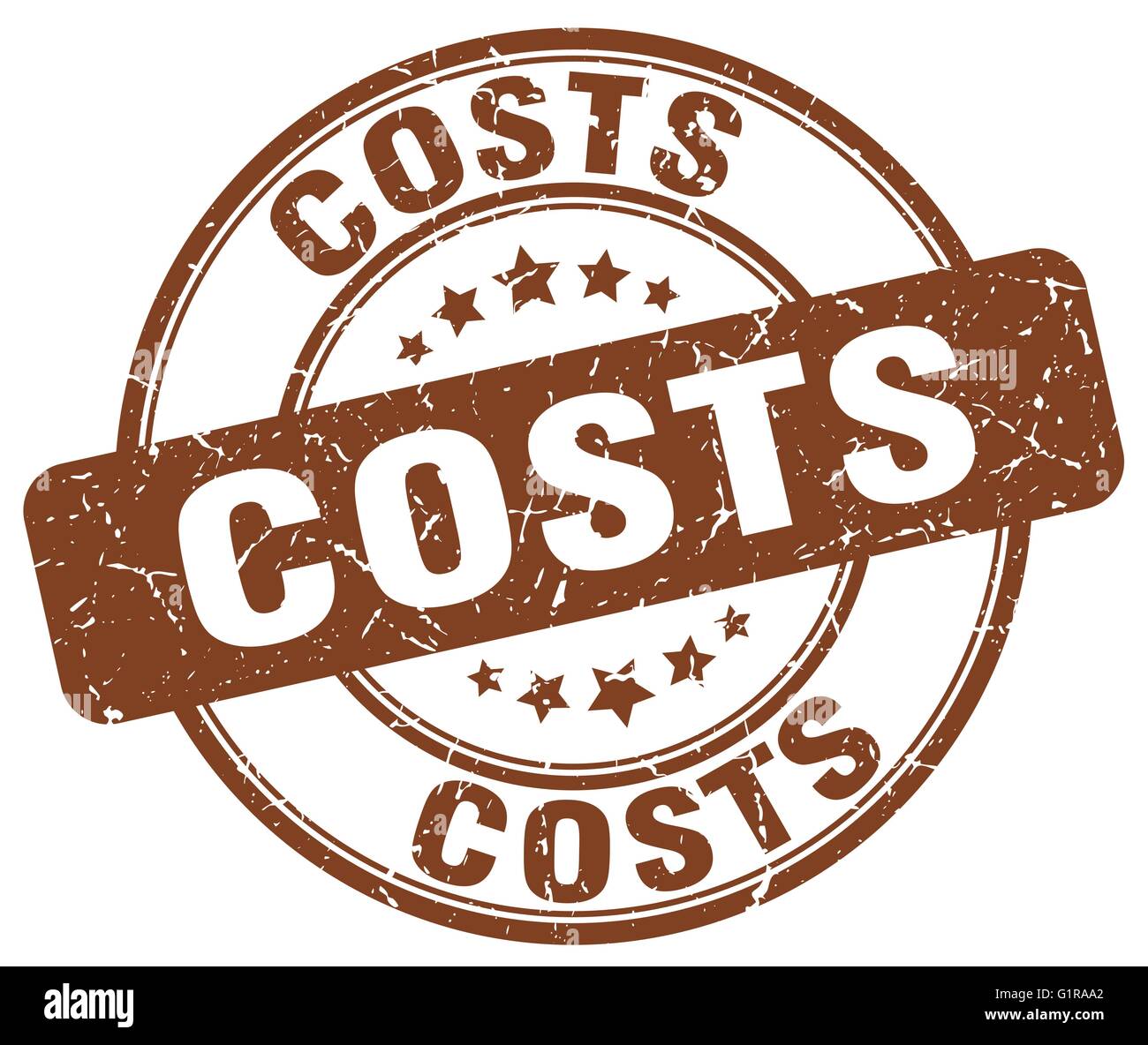 costs brown grunge round vintage rubber stamp Stock Vector Image & Art ...