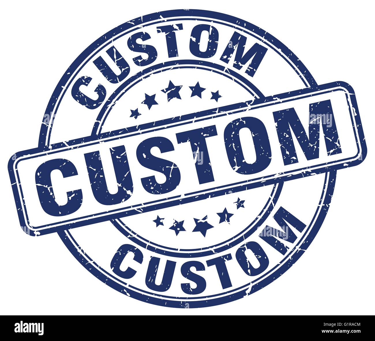 custom blue grunge round vintage rubber stamp Stock Vector Image & Art ...