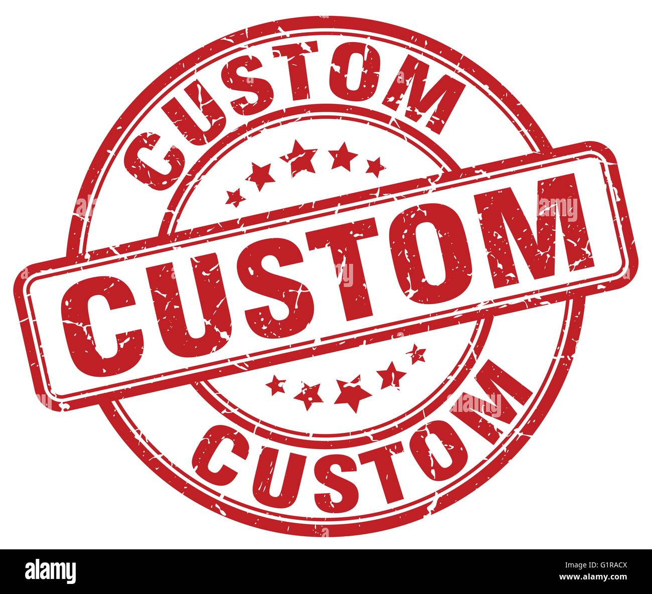 custom red grunge round vintage rubber stamp Stock Vector Image & Art ...