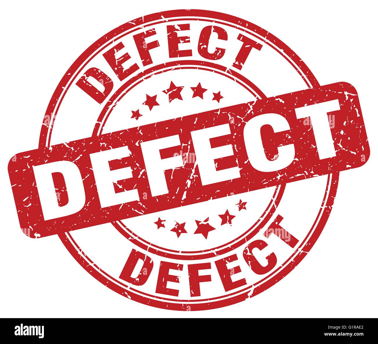 defect red grunge round vintage rubber stamp Stock Vector Image & Art ...