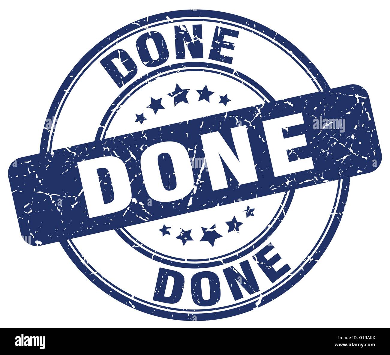 done blue grunge round vintage rubber stamp Stock Vector Image & Art ...
