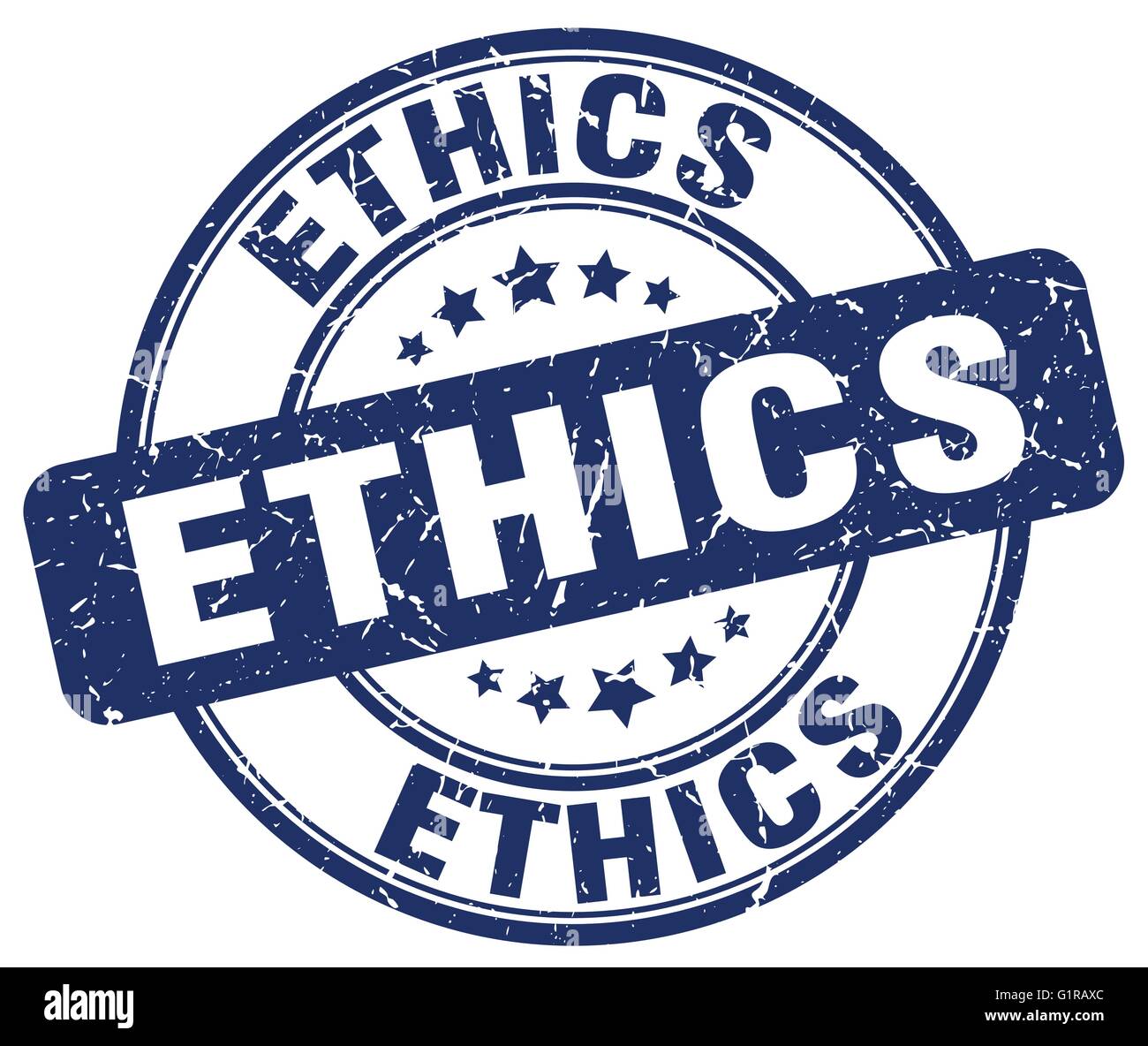 ethics blue grunge round vintage rubber stamp Stock Vector Image & Art ...