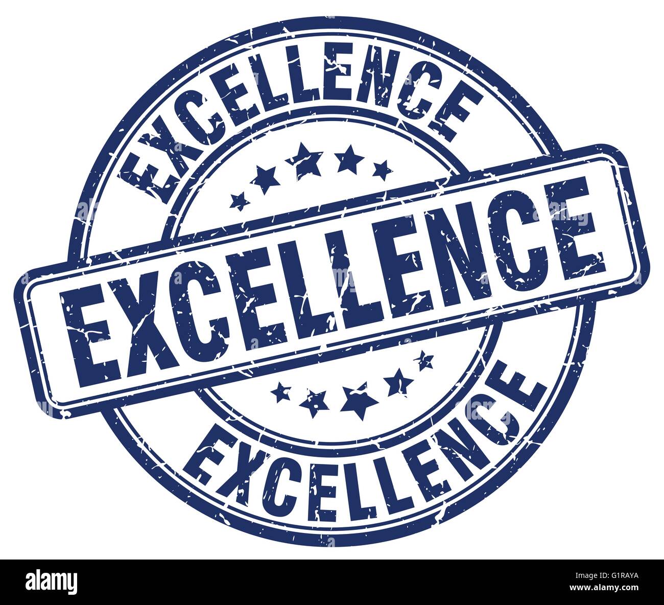excellence blue grunge round vintage rubber stamp Stock Vector Image ...