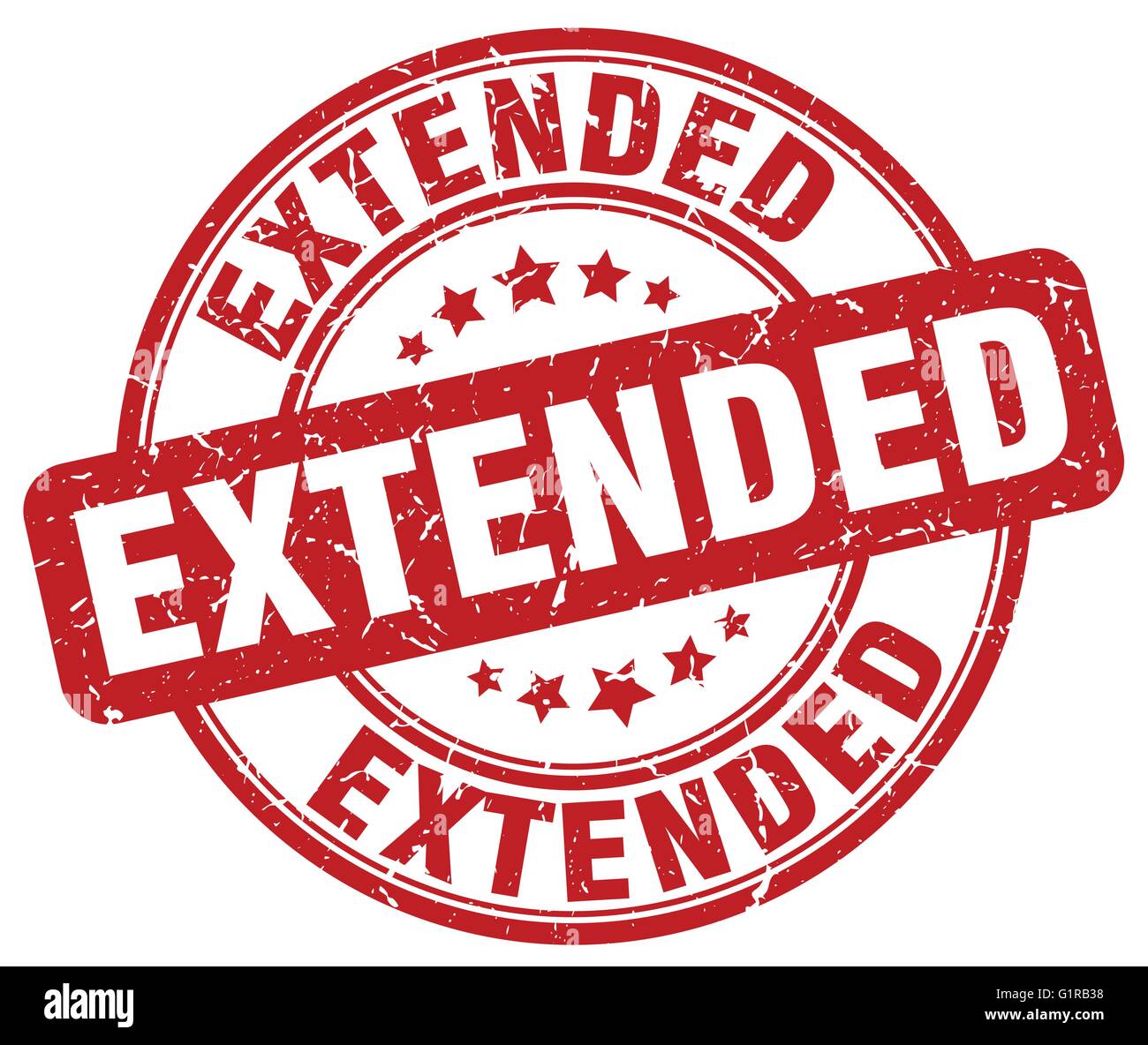 extended red grunge round vintage rubber stamp Stock Vector Image & Art ...