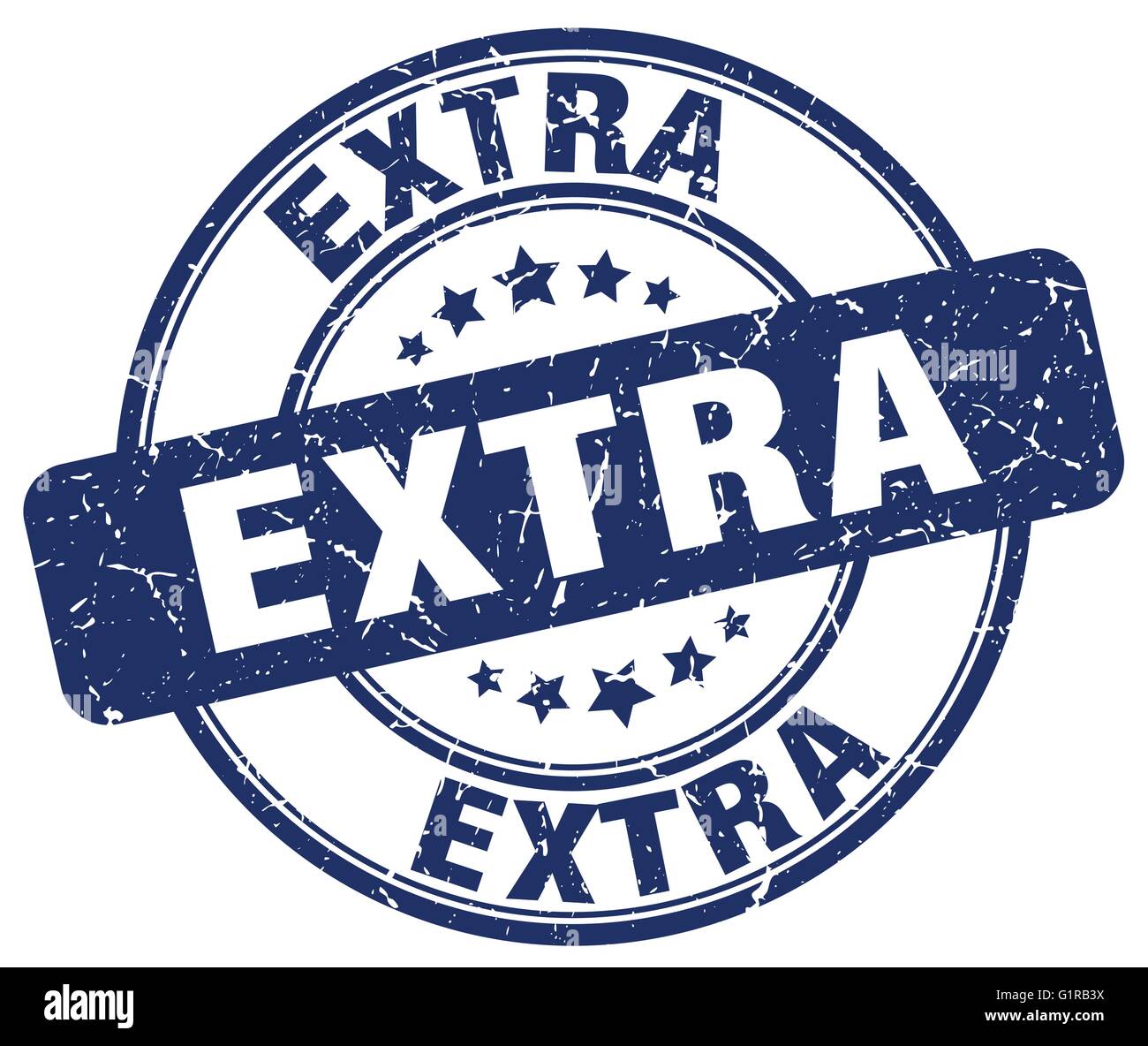 extra blue grunge round vintage rubber stamp Stock Vector Image & Art ...