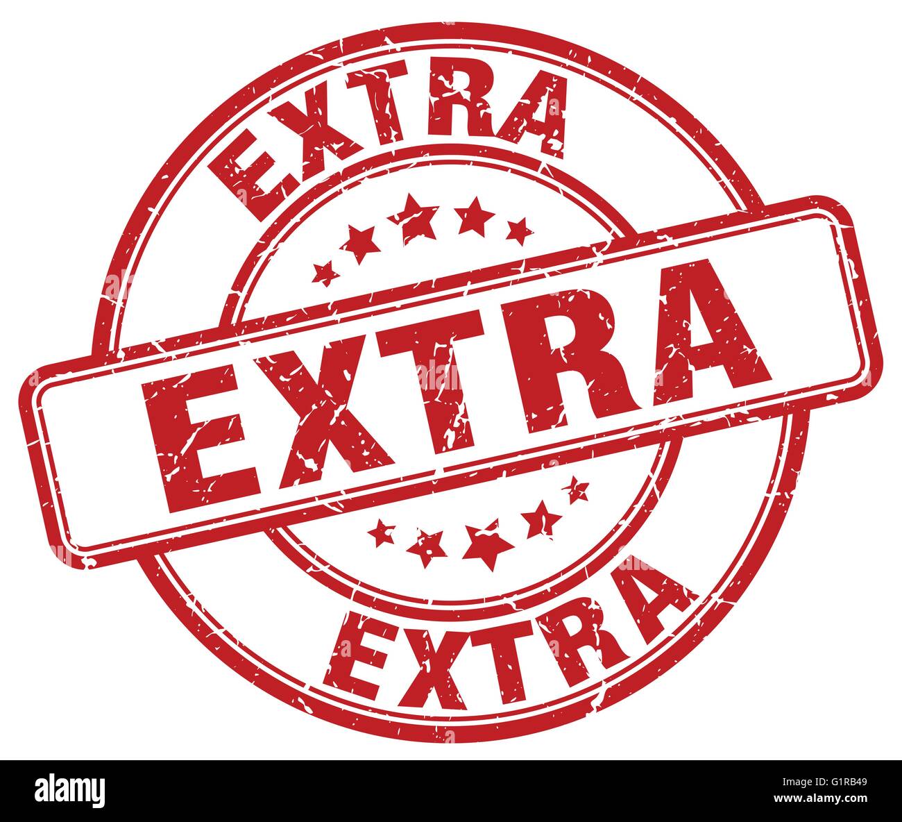 extra red grunge round vintage rubber stamp Stock Vector Image & Art ...