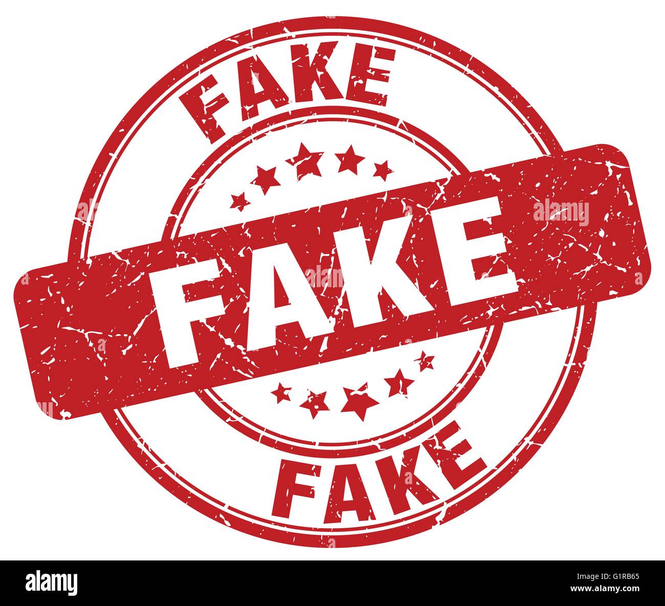 fake red grunge round vintage rubber stamp Stock Vector Image & Art - Alamy