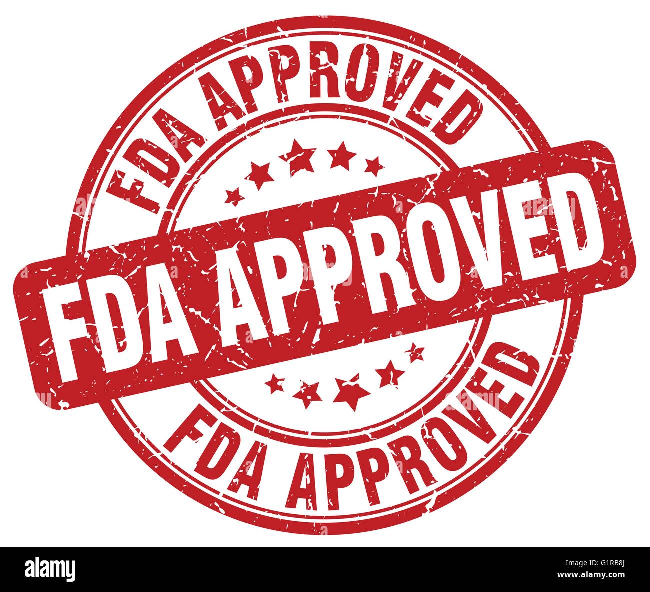 fda approved red grunge round vintage rubber stamp Stock Vector Image ...