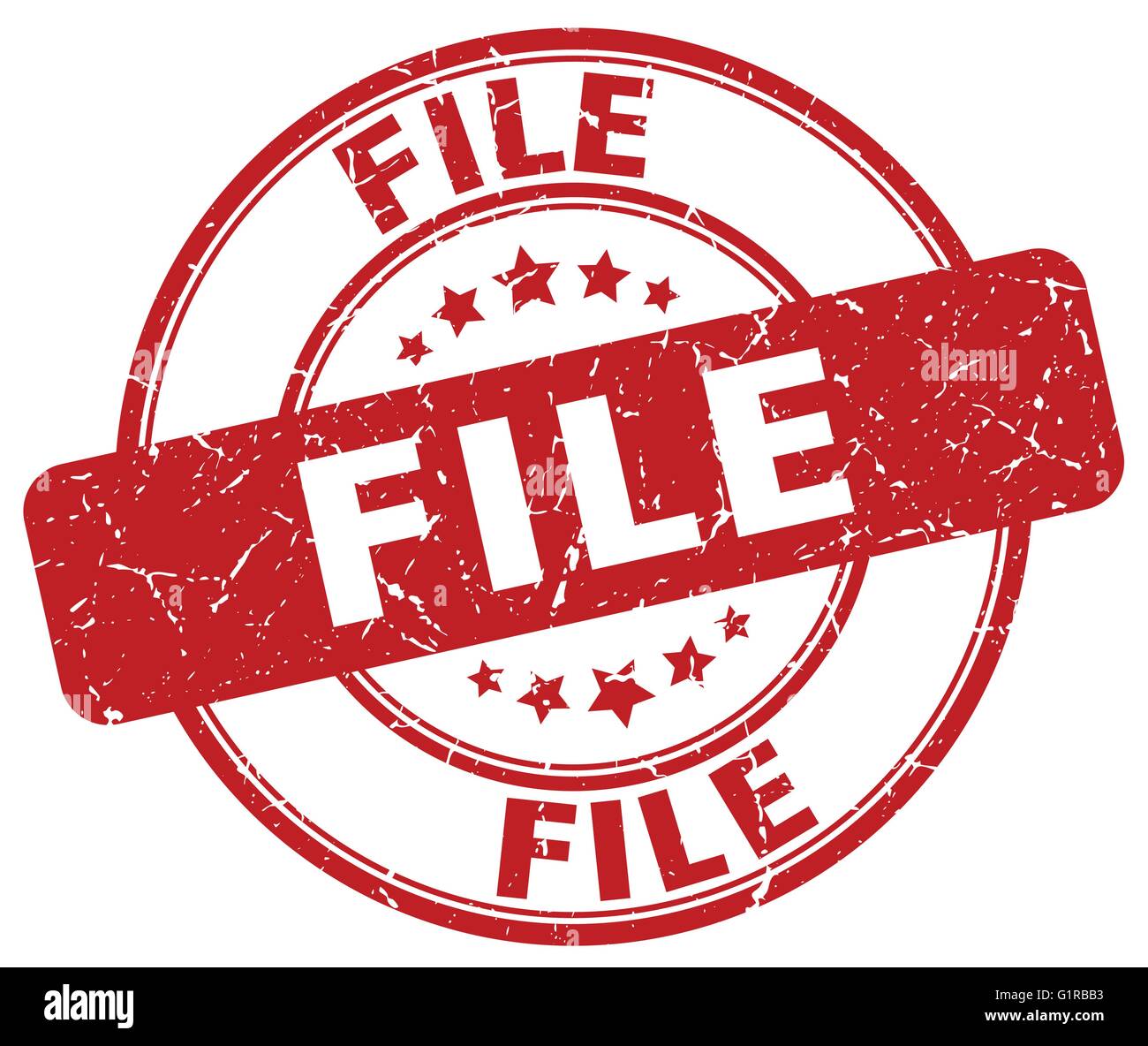 file red grunge round vintage rubber stamp Stock Vector Image & Art - Alamy