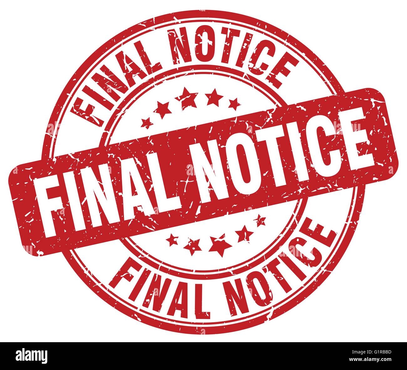 Final notice red grunge Stock Vector Images - Alamy