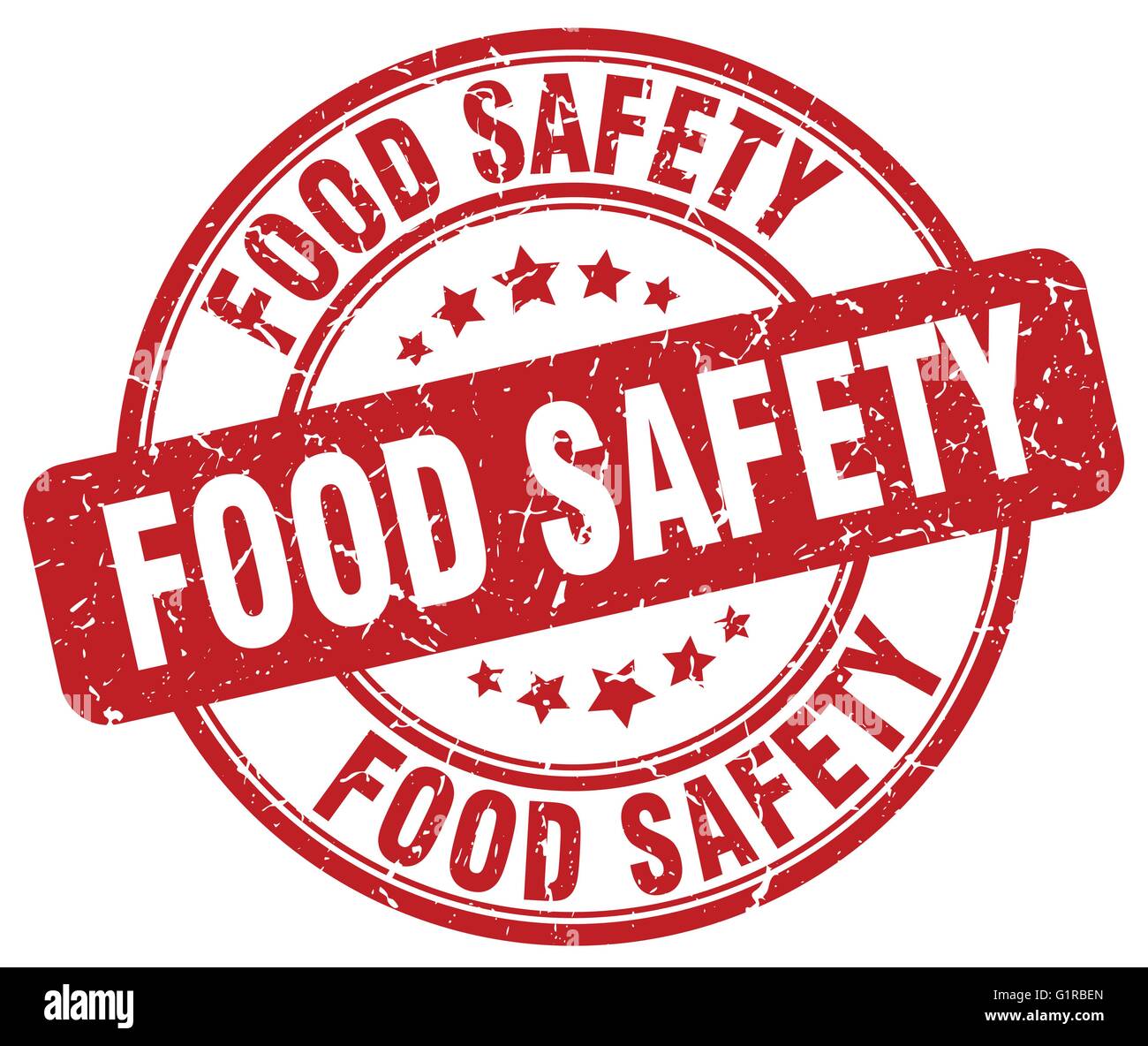 food safety red grunge round vintage rubber stamp Stock Vector Image ...