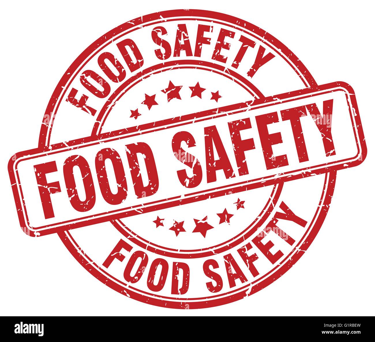 food safety red grunge round vintage rubber stamp Stock Vector Image ...