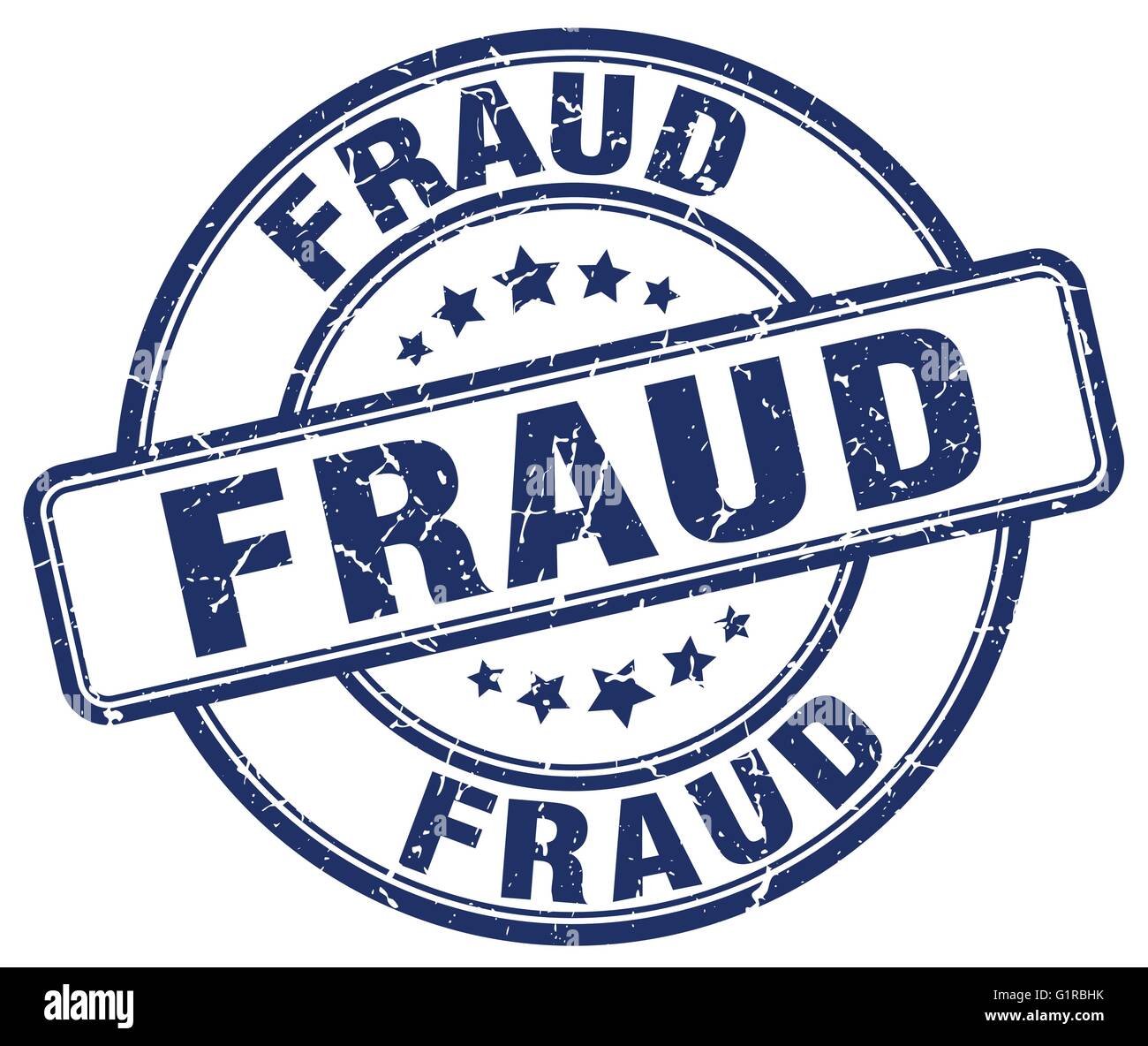 fraud blue grunge round vintage rubber stamp Stock Vector Image & Art ...
