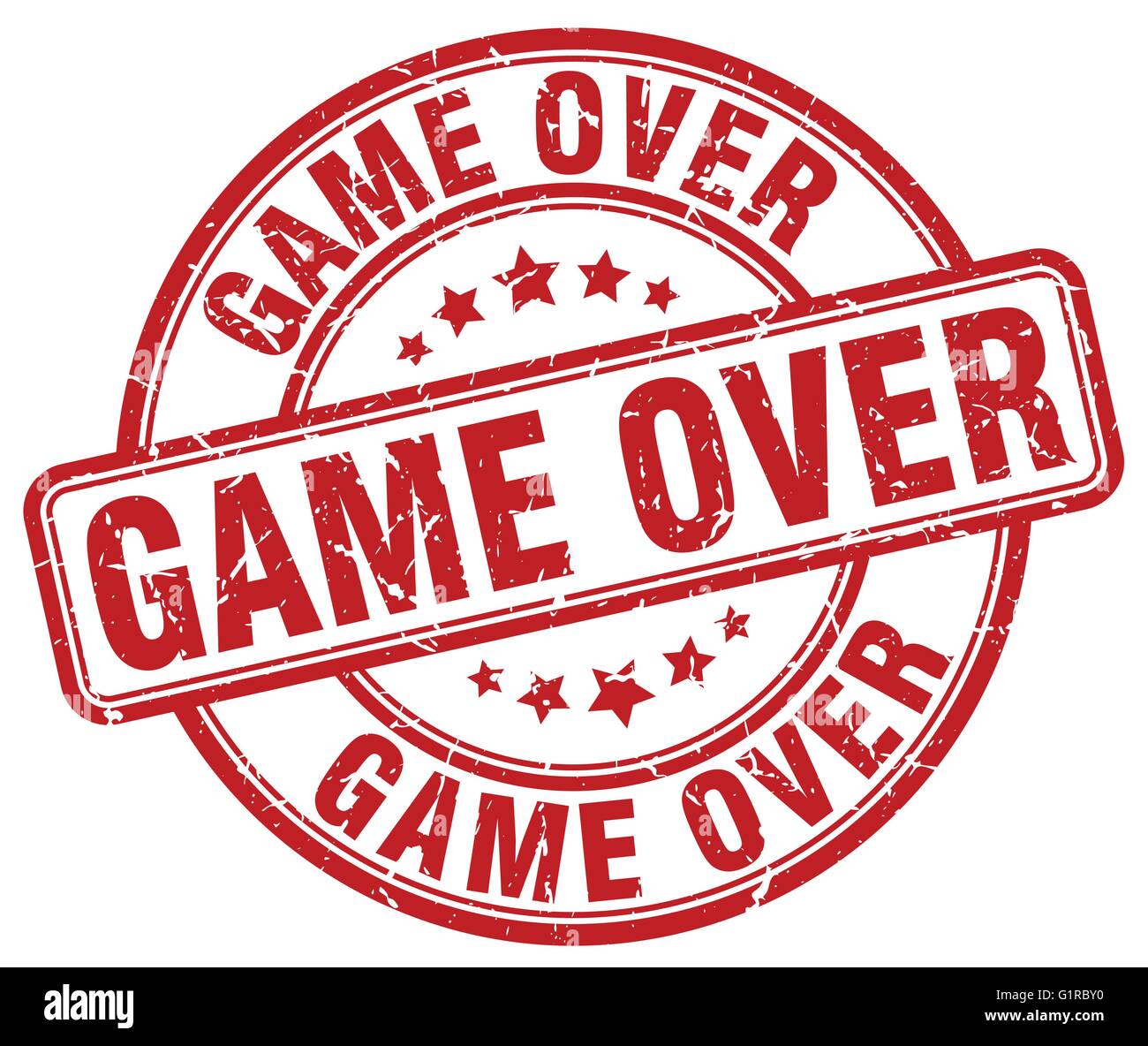 Game over red grunge Stock Vector Images - Alamy