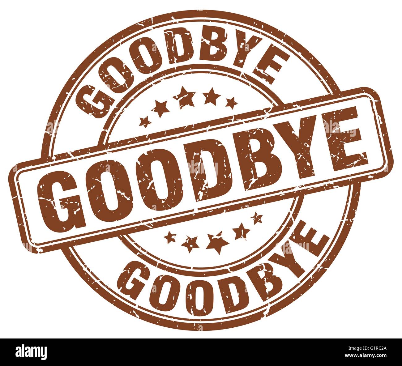 goodbye brown grunge round vintage rubber stamp Stock Vector Image ...