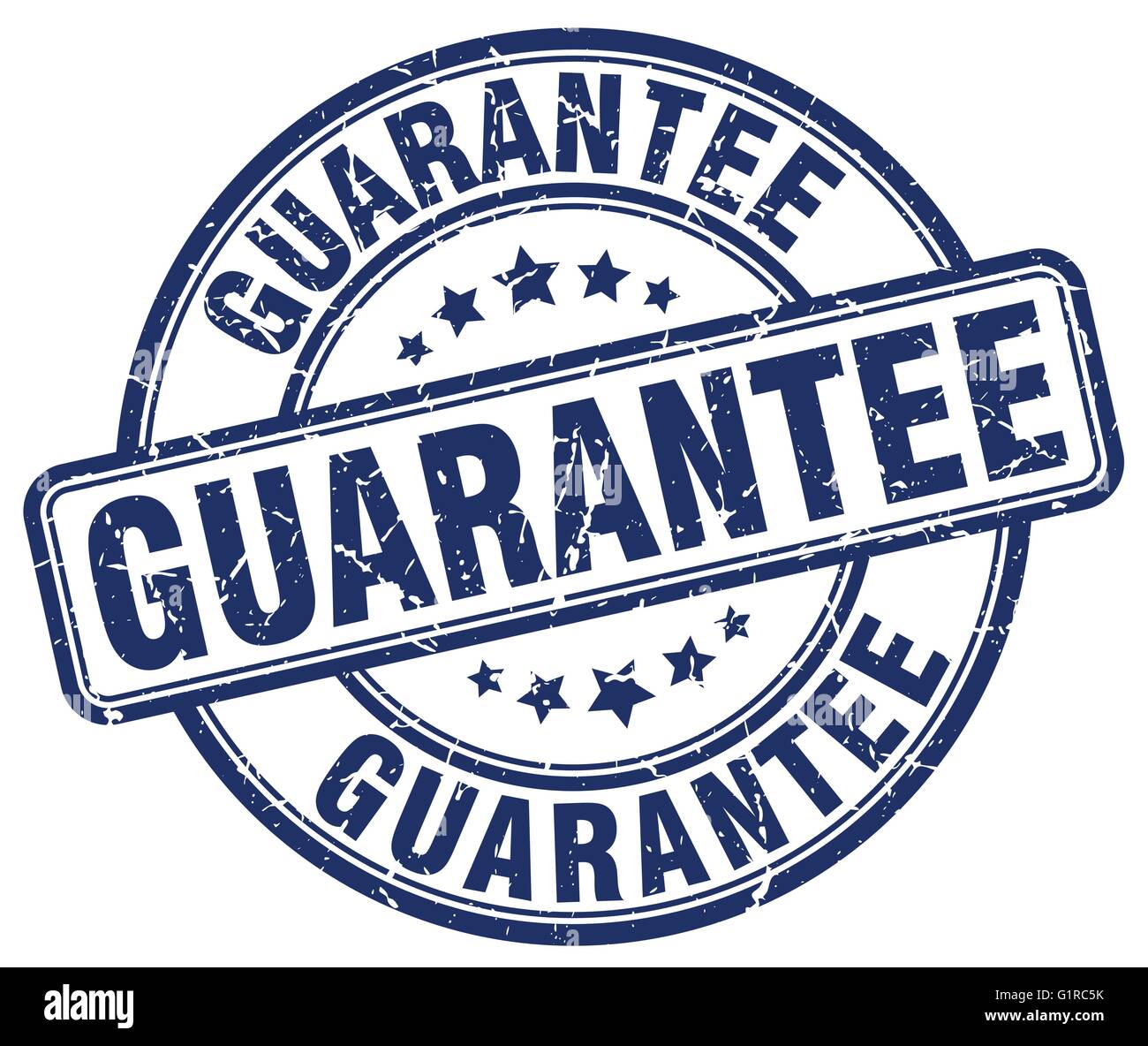 guarantee blue grunge round vintage rubber stamp Stock Vector Image ...