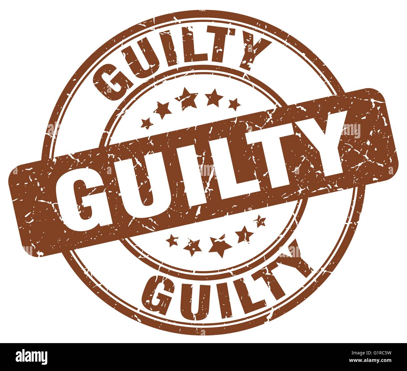 Guilty stamp round grunge Stock Vector Images - Alamy