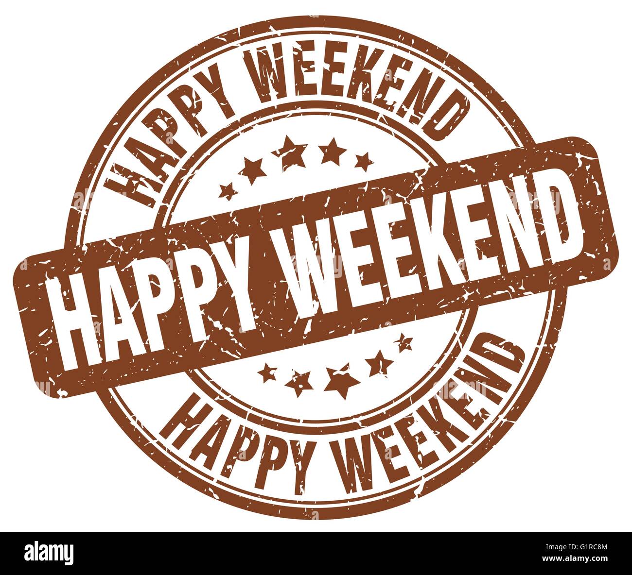 Happy weekend vintage round hi-res stock photography and images - Alamy