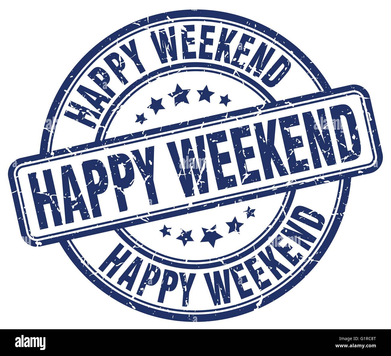 Happy weekend vintage round hi-res stock photography and images - Alamy