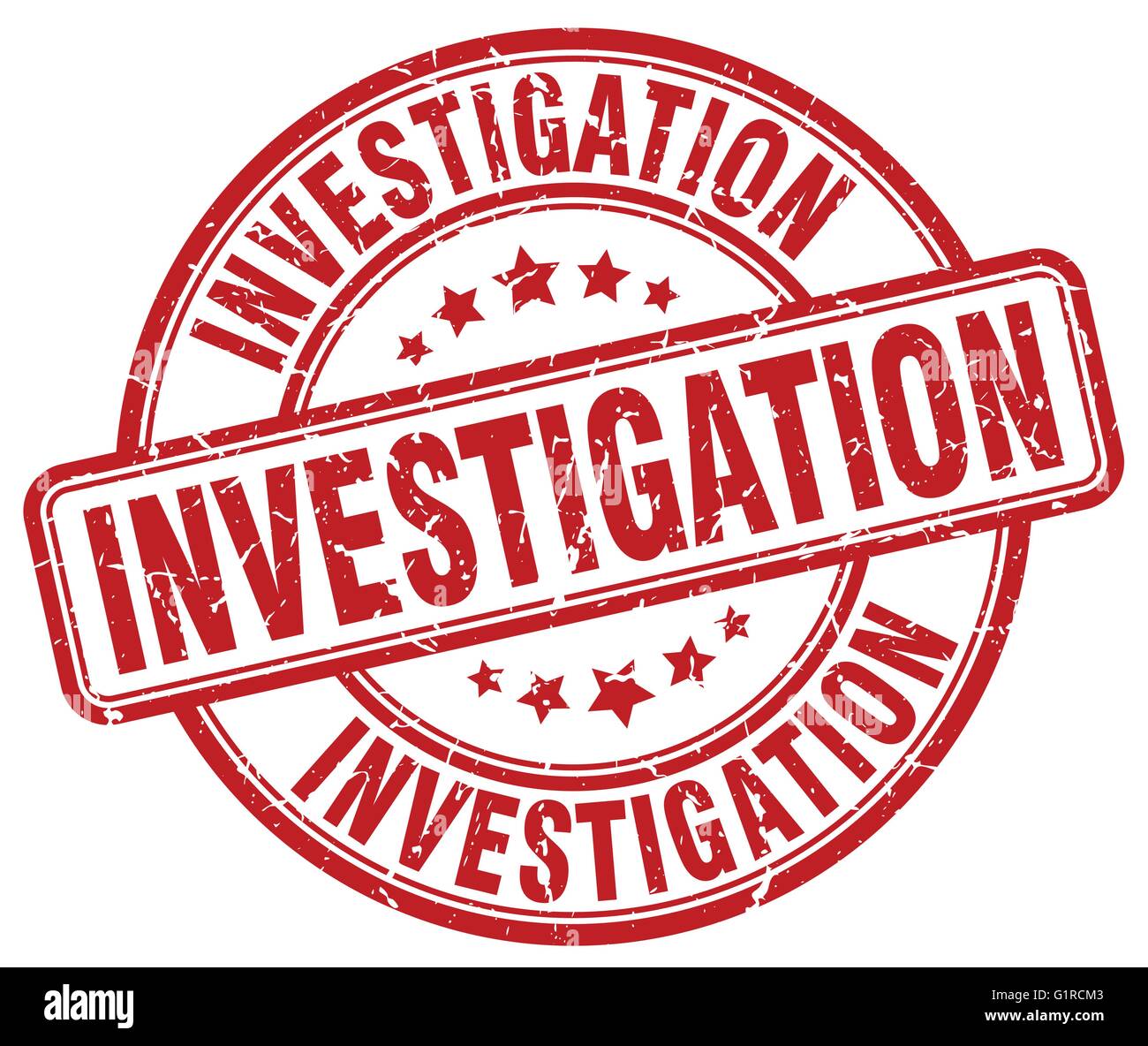 investigation red grunge round vintage rubber stamp Stock Vector Image ...